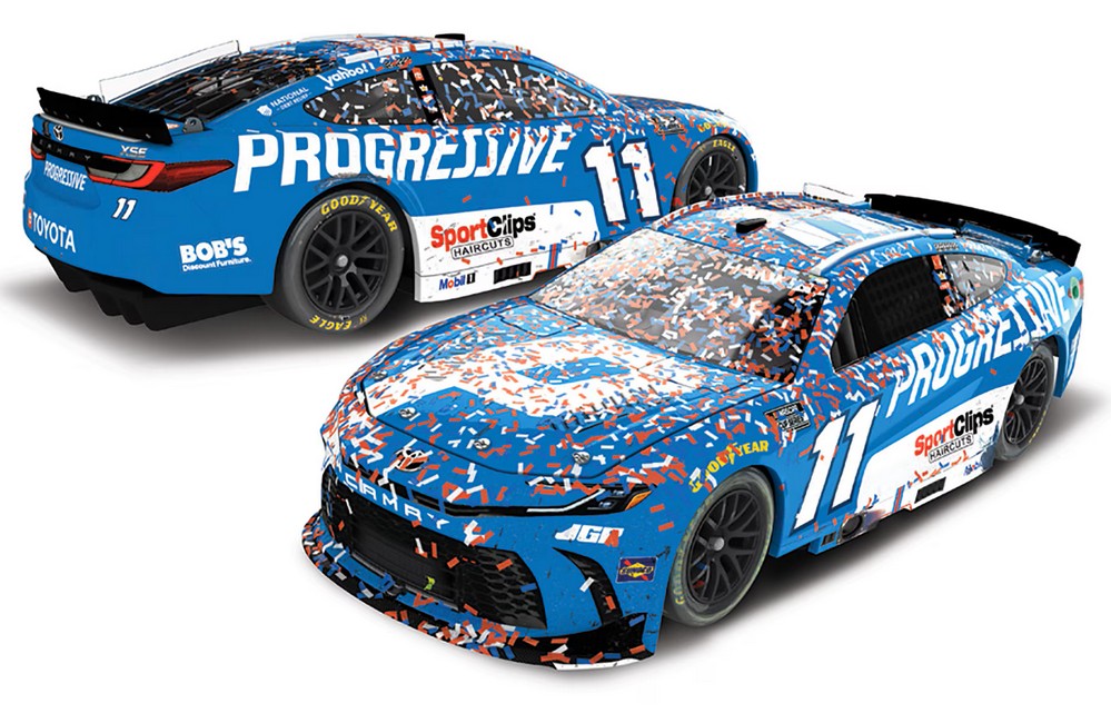 2025 Denny Hamlin #11 Progressive - Dover Win / Raced NASCAR 1/24 Diecast